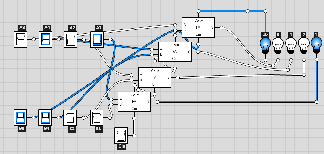 Building An 8 Bit Addition Calculator With Circuits