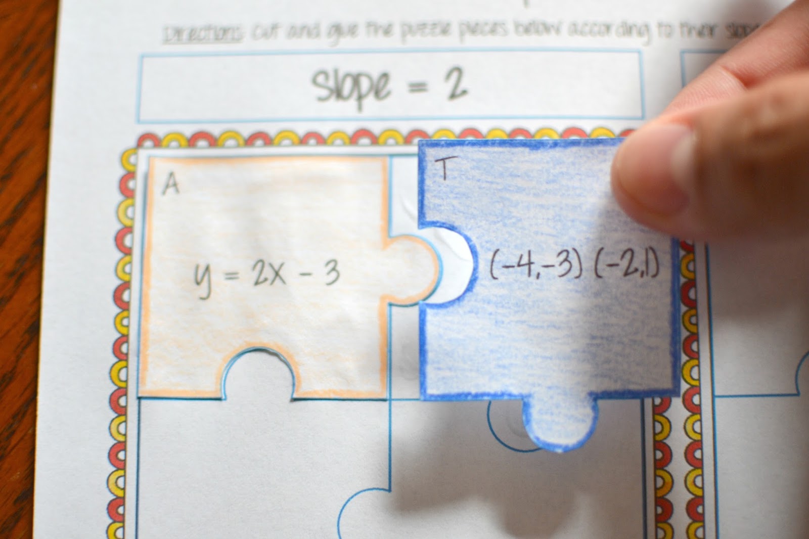 Math in Demand: Slope Puzzle Activity