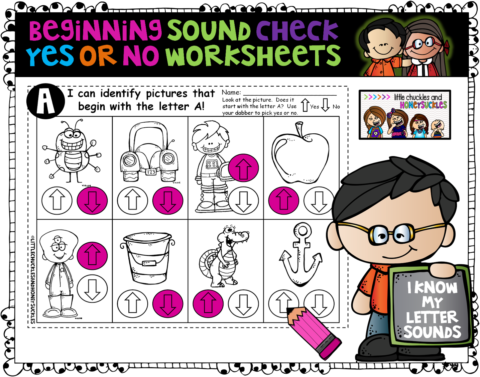 LittleChucklesandHoneysuckles: Alphabet Worksheets and a Freebie!