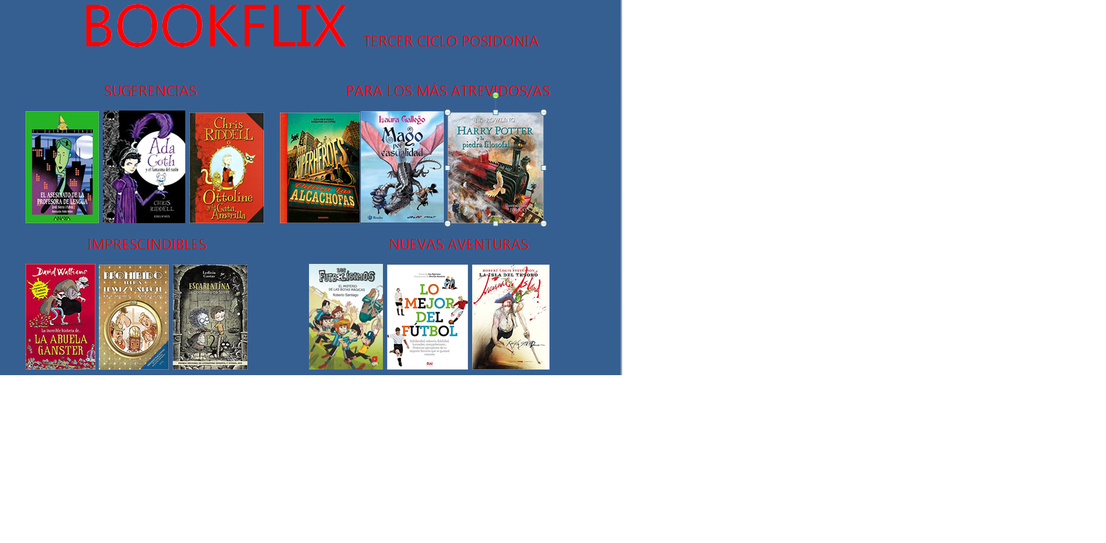 BlogtecaPosidonia: BOOKFLIX TERCER CICLO PRIMARIA (RECOMENDACIONES PARA ...