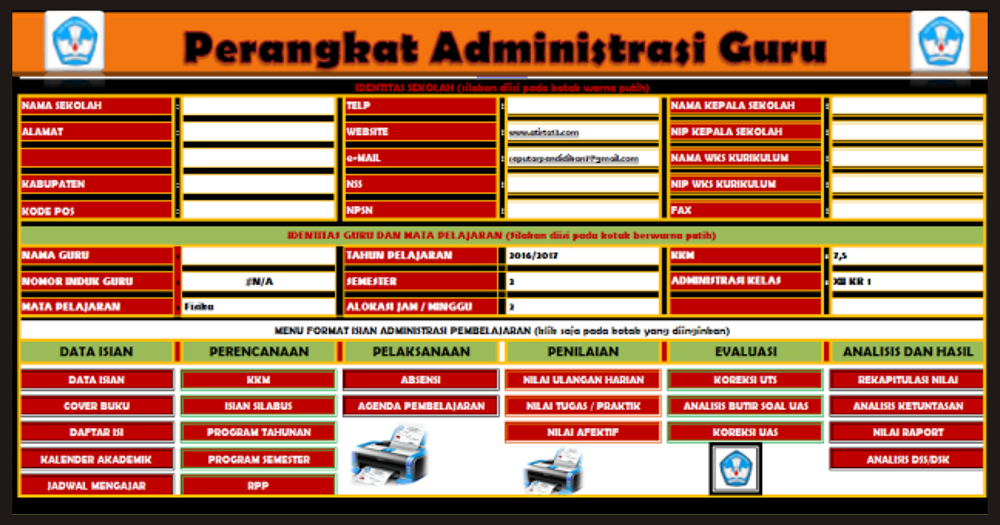 Aplikasi Perangkat Administrasi Guru Update Terbaru Tahun 2017 - Sarana ... Aplikasi Perangkat Administrasi Guru Update Terbaru Tahun 2017 - Sarana ...
