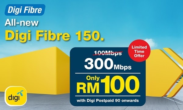 Digi 300Mbps Fibre Unlimited Internet For Only RM100 | Tekkaus ...