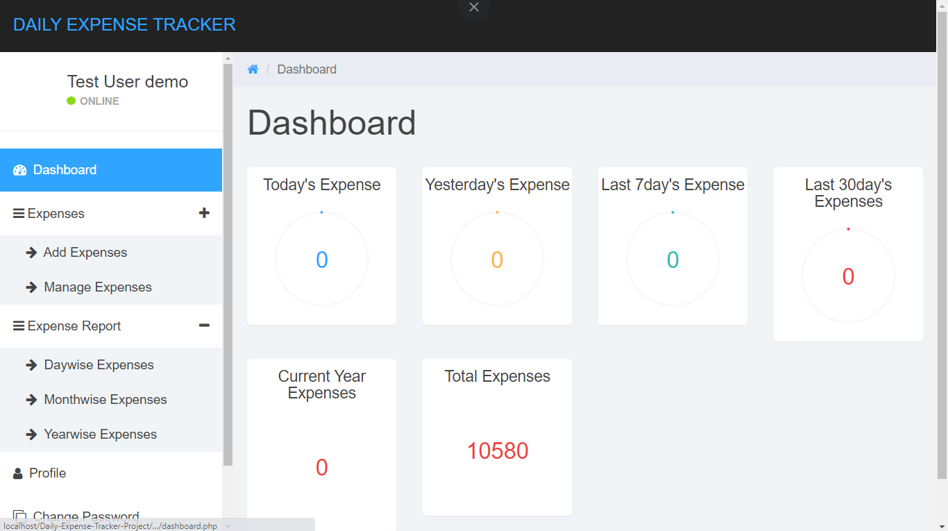 Free Source Code in php mysql Simple Daily Tracker System Project