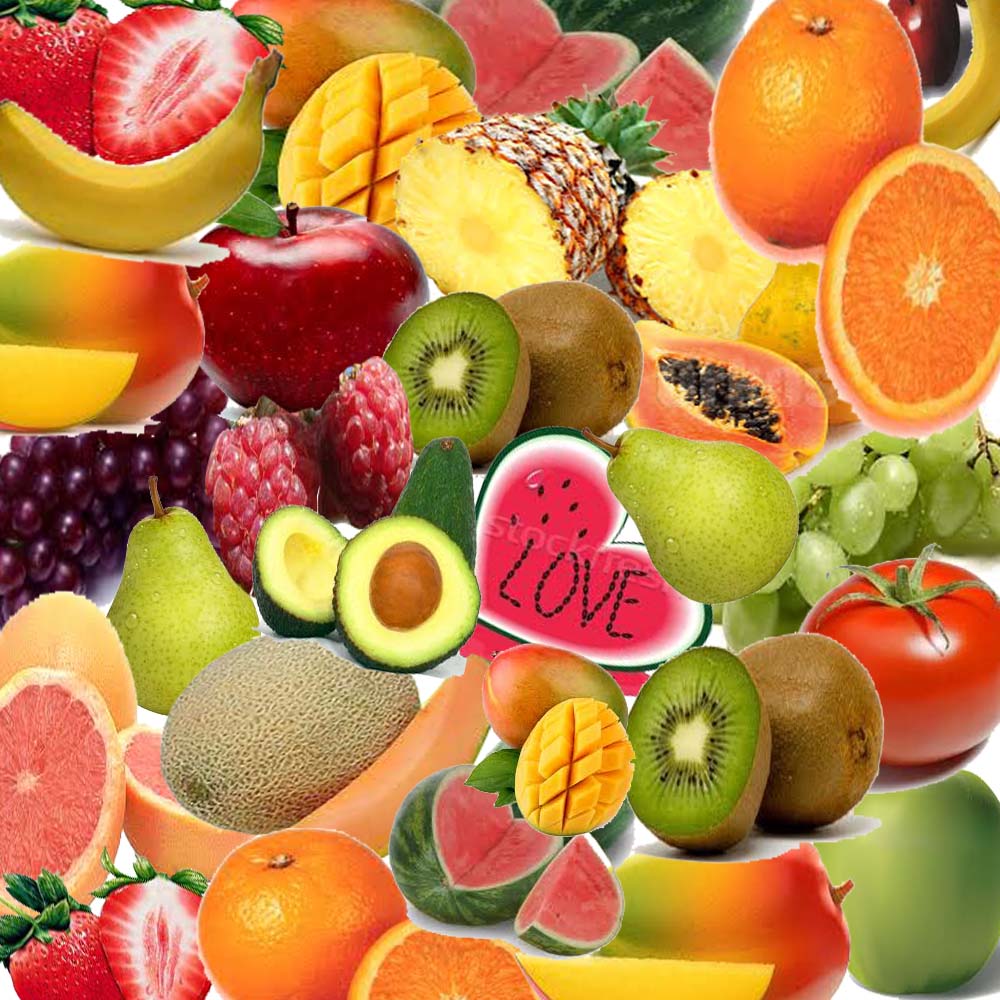 Mis prácticas de photoshop: collage de frutas