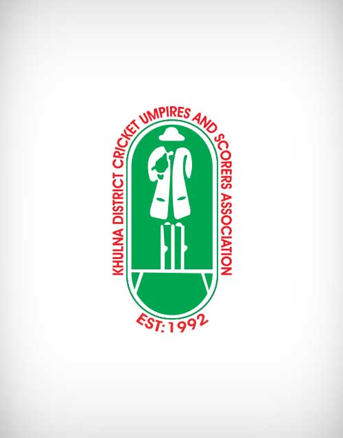 khulna district cricket umpires and scorers association vector logo