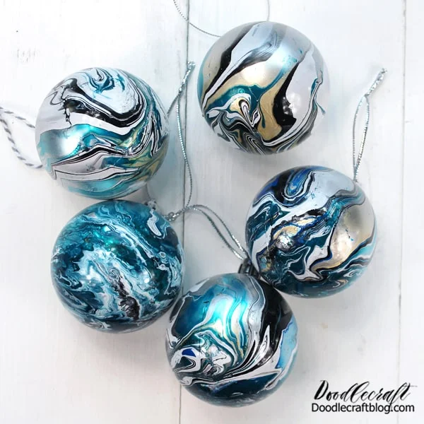 How to Marble Ornaments with Easy Marble