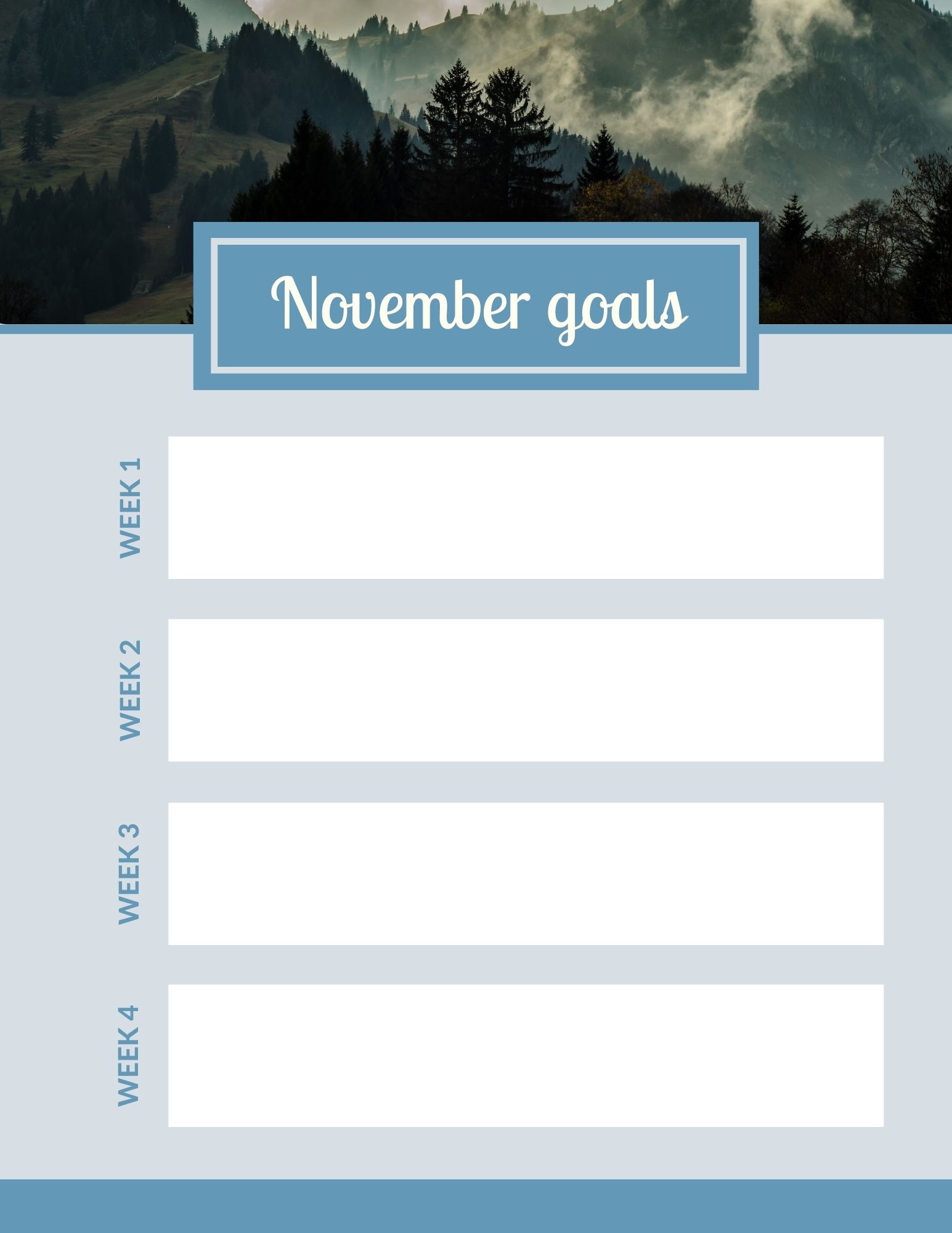 November goals checklist - free printable |Keeping it Real