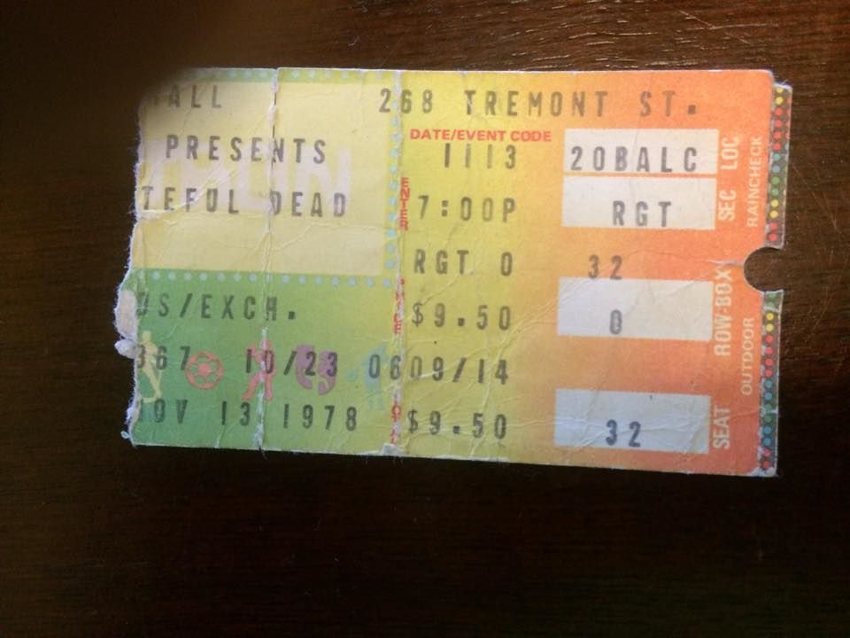 Grateful Seconds: My Personal Ticket Stubs That Still Exist