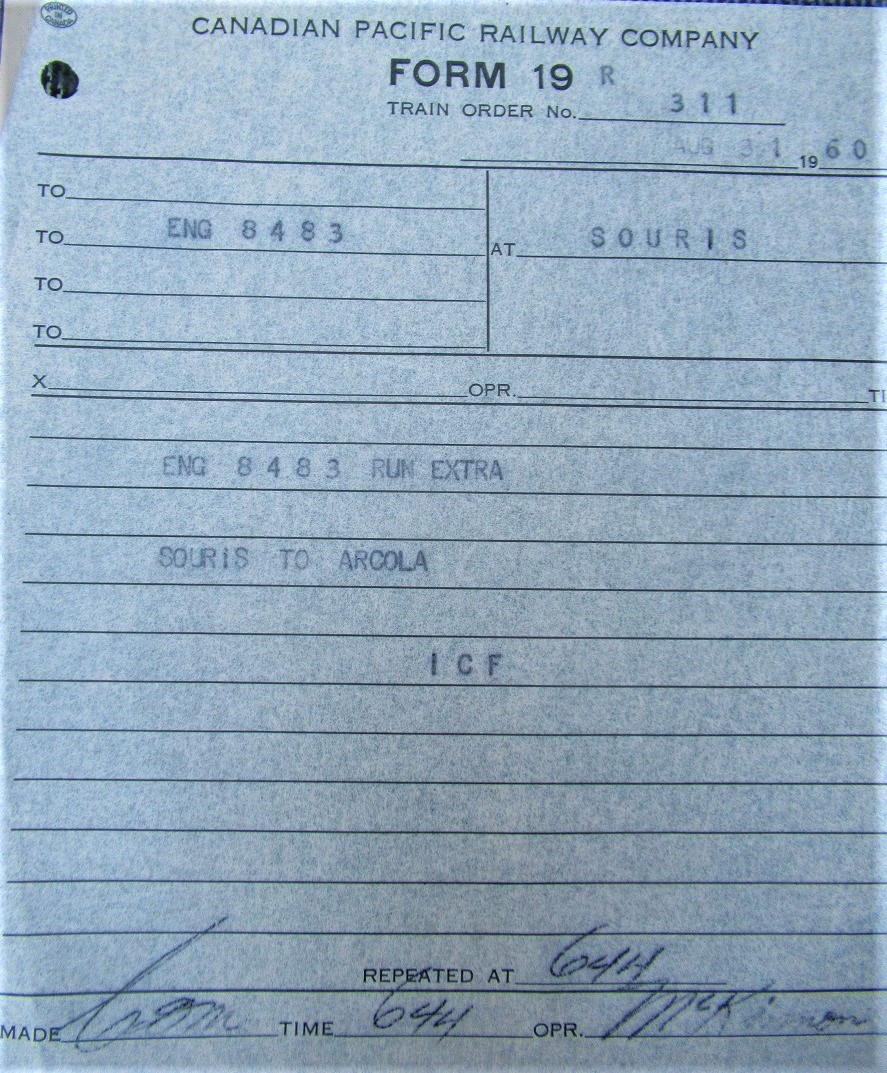 Trackside Treasure: Train Orders - Manitoba