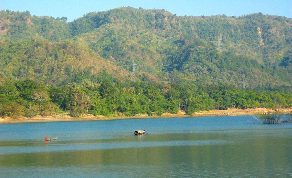 Kaptai Lake -The combination of mountains, waterfalls, water and greenery.