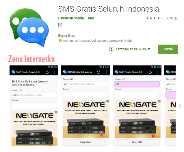 Top 7+ Aplikasi Android Untuk SMS Gratis Tanpa Pulsa - Zona Internetku