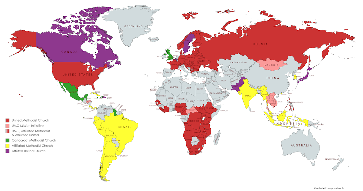 UM & Global: Resource: Map of the UMC and affiliated denominations