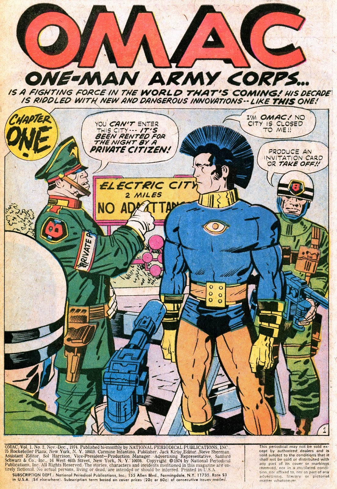Diversions of the Groovy Kind: Making a Splash: Jack Kirby's OMAC