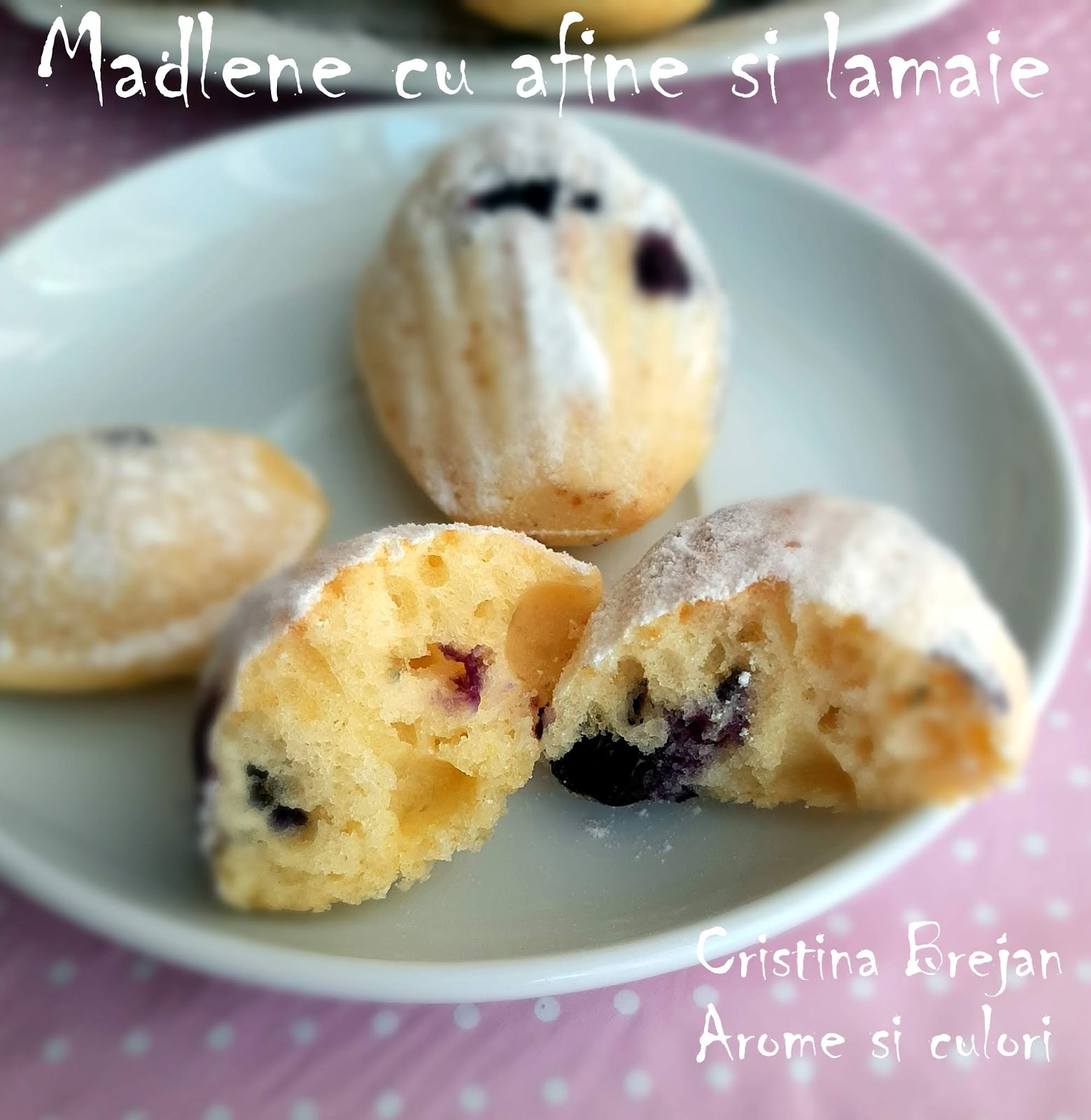 Arome si culori : Madlene cu afine si lamaie