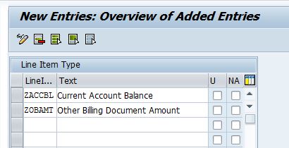 SAP ISU ABAP: Billing: Define Line Item Types