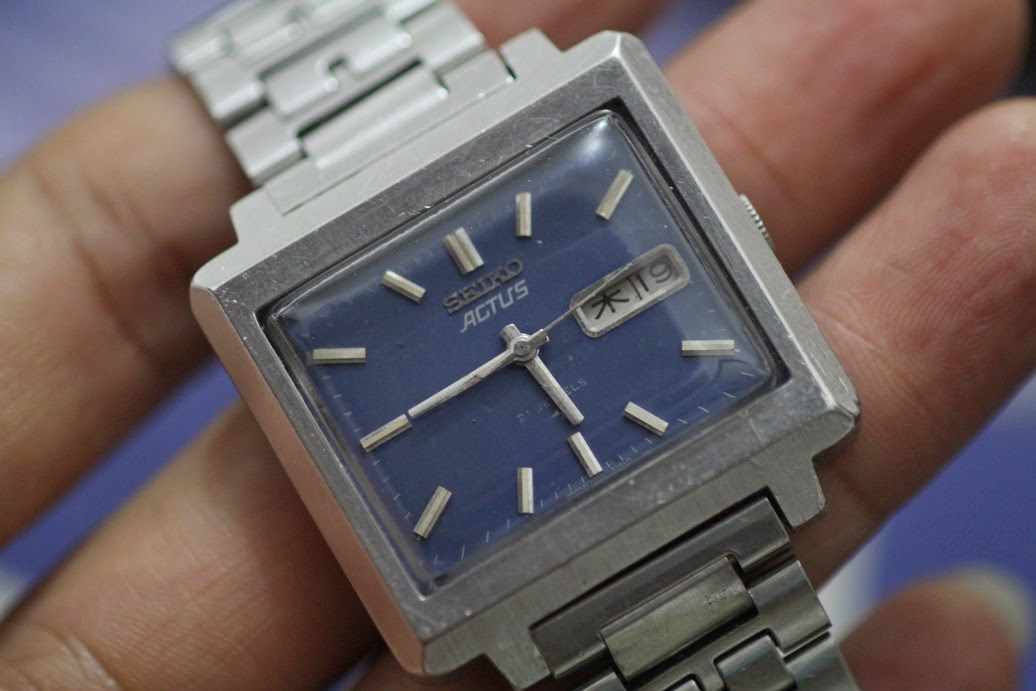 sale $ koleksi jam: VINTAGE SEIKO ACTUS SQUARE Blue DIAL (JDM ...