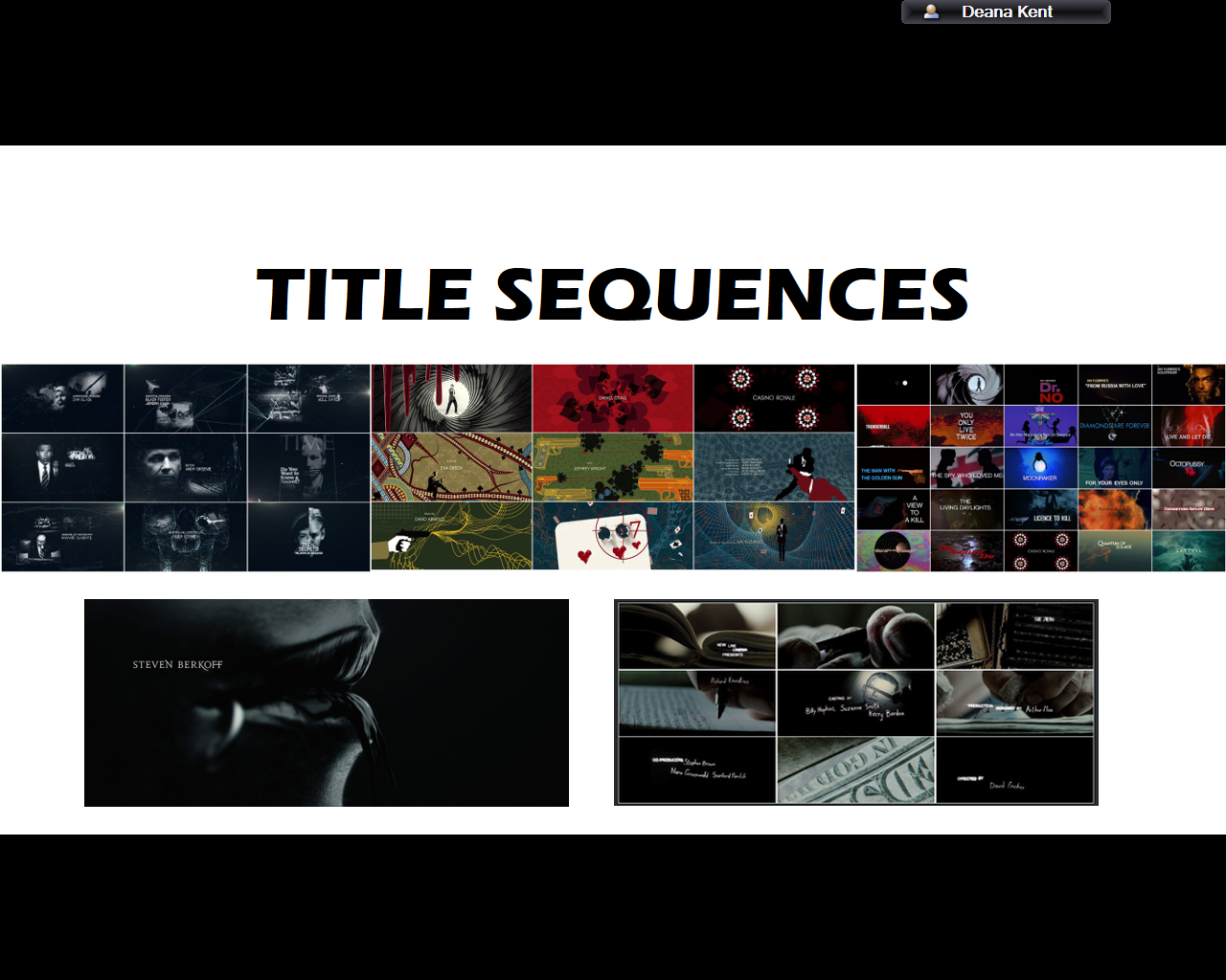 616 Deana Kent: Importance of Title Sequences + analysis of Se7en Titles