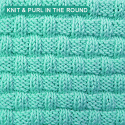 Knit - Purl stitches: knitting-in-the-round