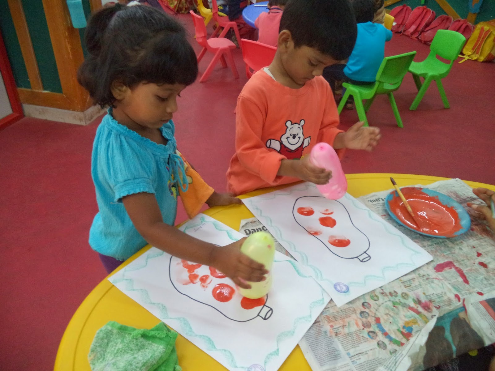 Firstep The Pre-School: BALLOON DABBING ACTIVITY