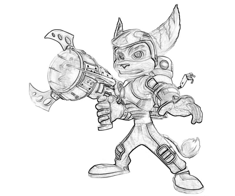 Ratchet And Clank Coloring Pages Coloring Pages