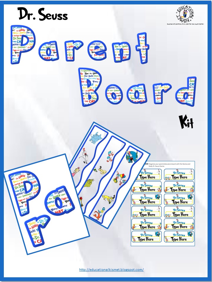 Educational Kismet : Dr. Seuss Inspired Board Organizer ****FREEBIE****