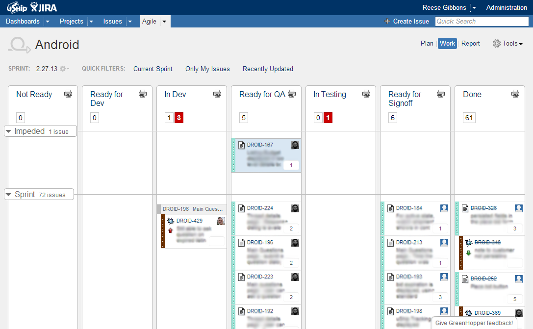 JIRA Junkie: Flagging Impediments in the Rapid Board