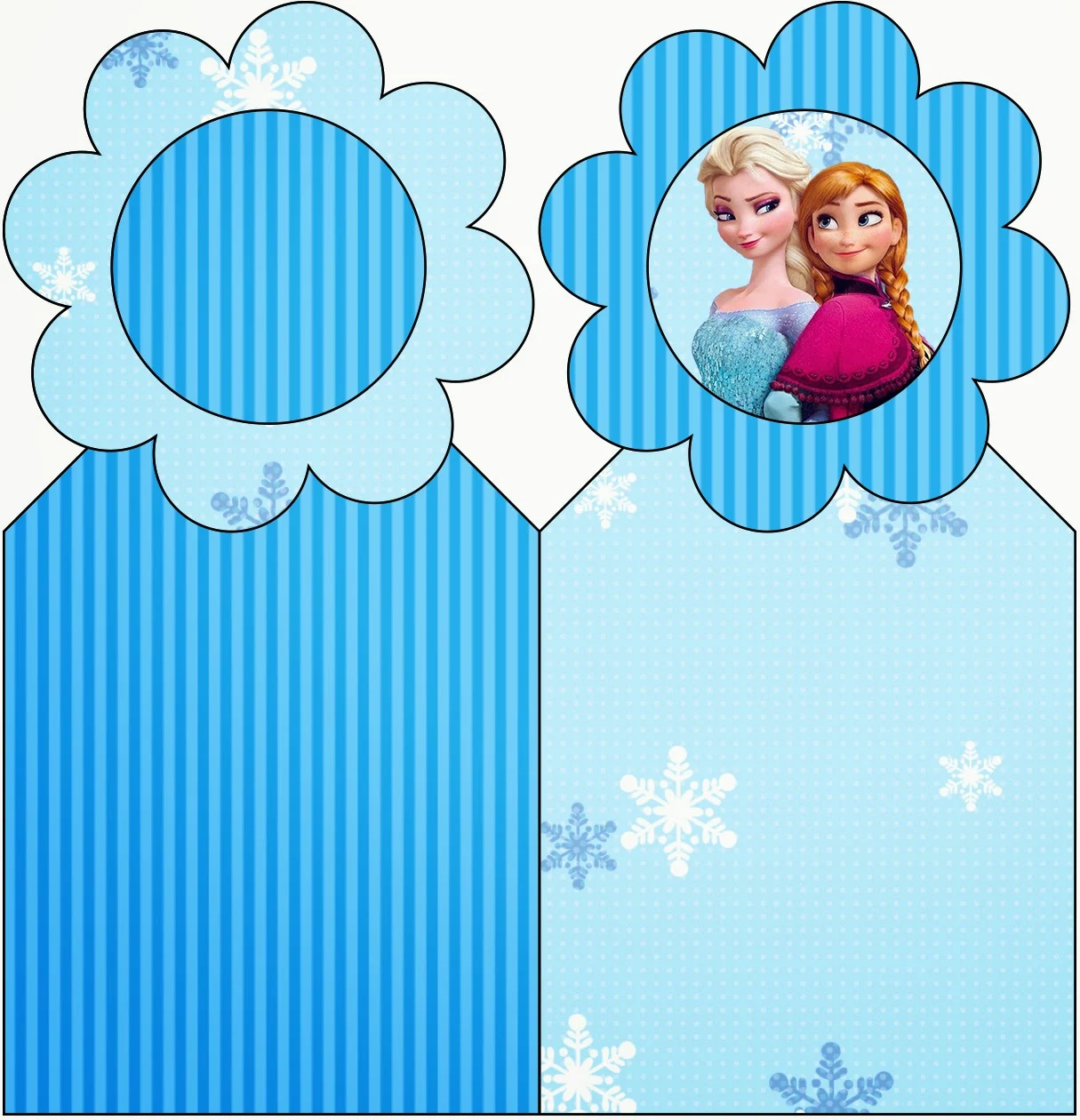 Frozen en Navidad Azul: Imprimibles Gratis para Fiestas. - Ideas y ...