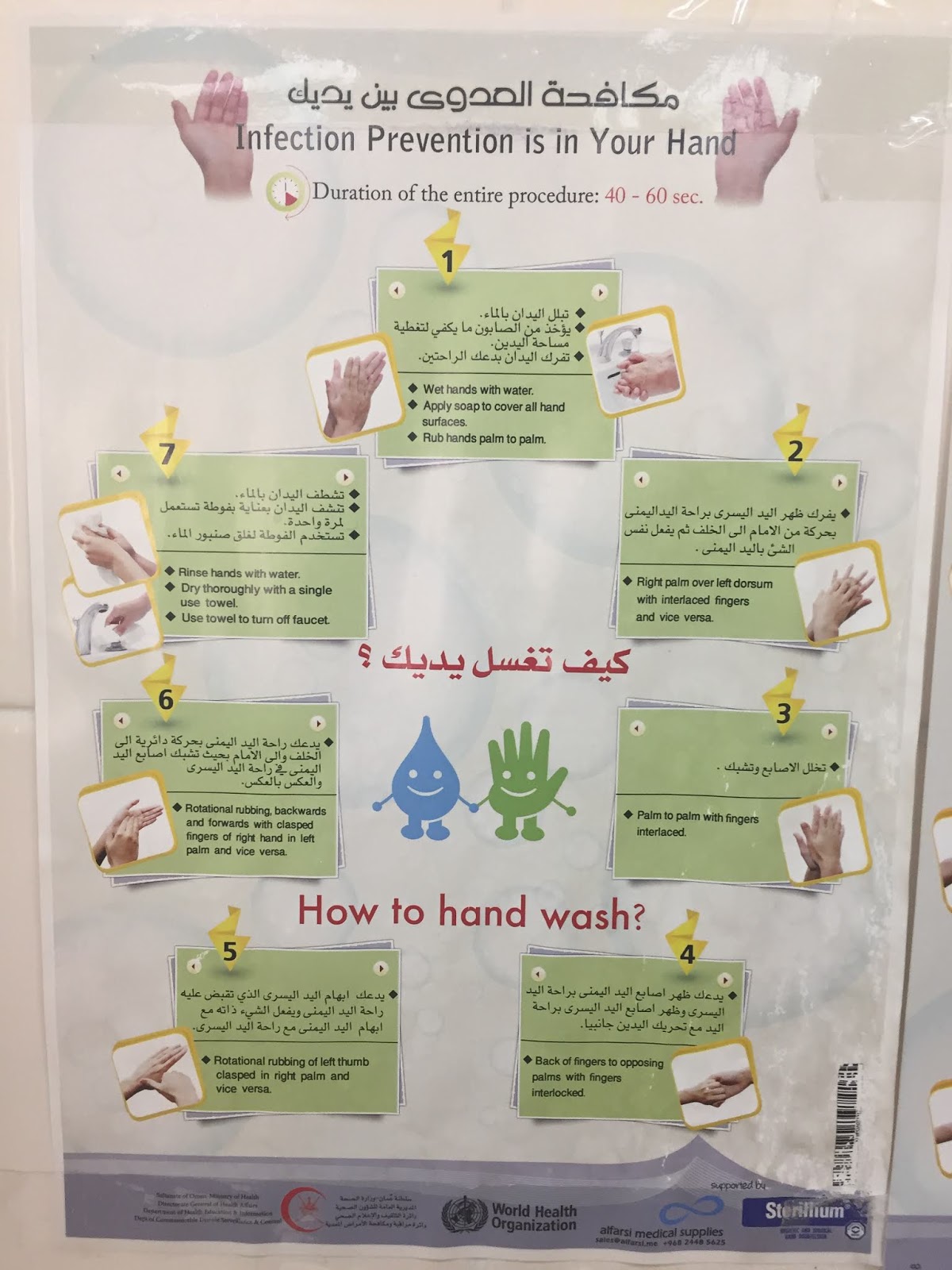 HEALTH EDUCATION IN ARABIC -4/HOW TO WASH HANDS