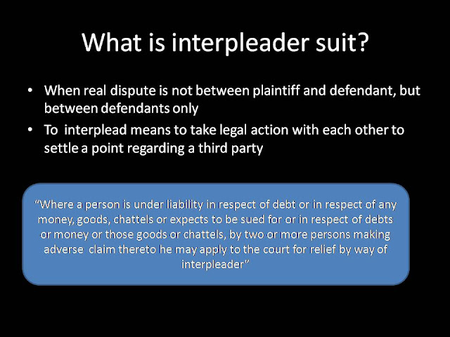 Civil Procedure Code - Interpleader Suit (Order 35, Section 88)