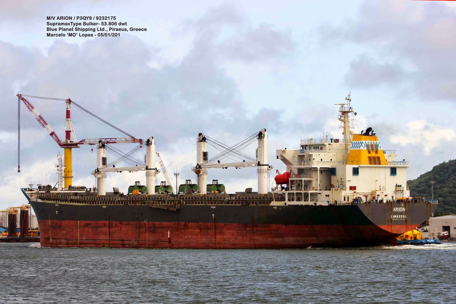 Santos Shiplovers: M/V Arion / P3QY9 - Supramax da Blue Planet Shipping ...
