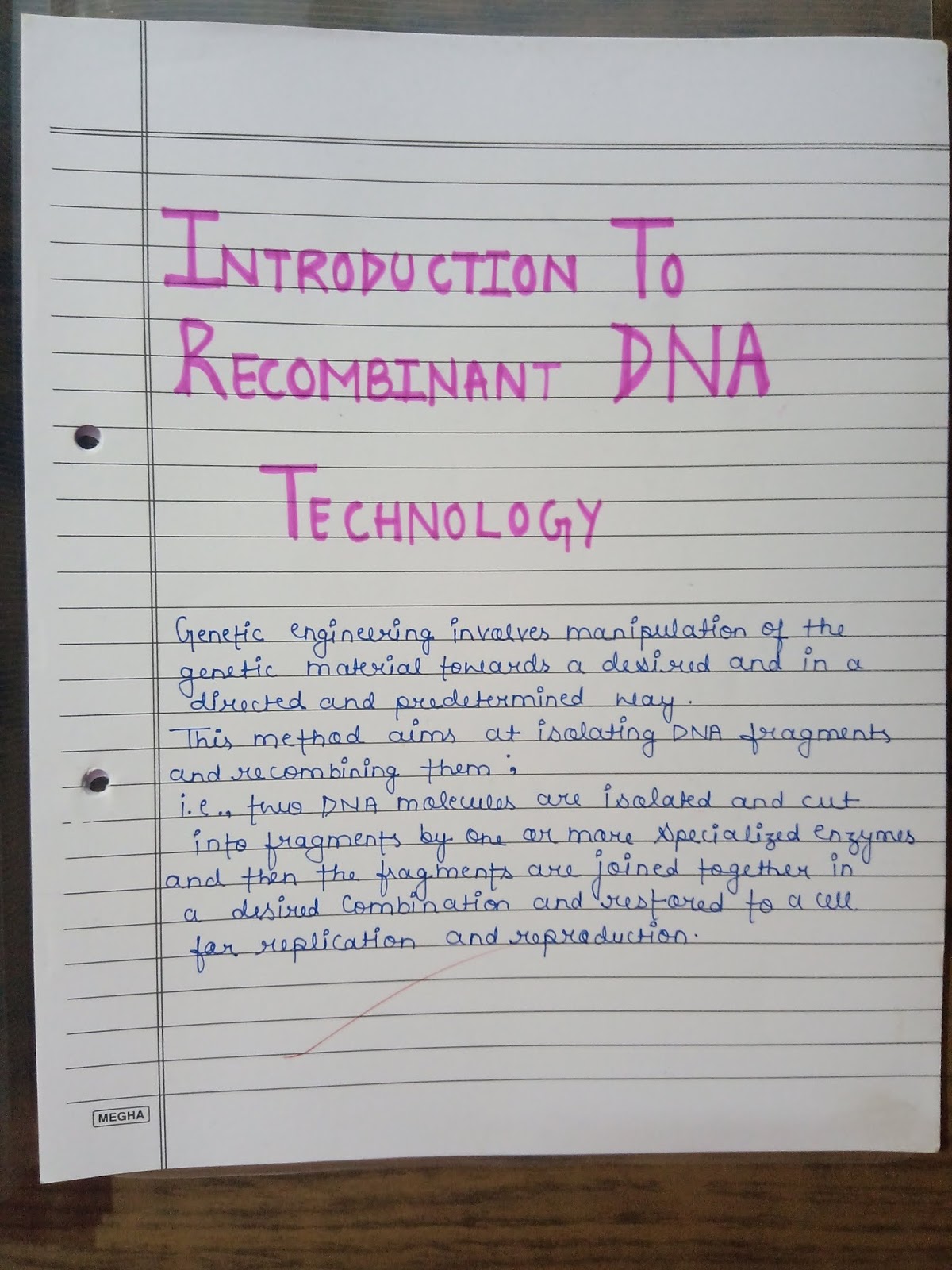 Dear Study: Recombinant DNA Technology Investigatory Project of Biology ...