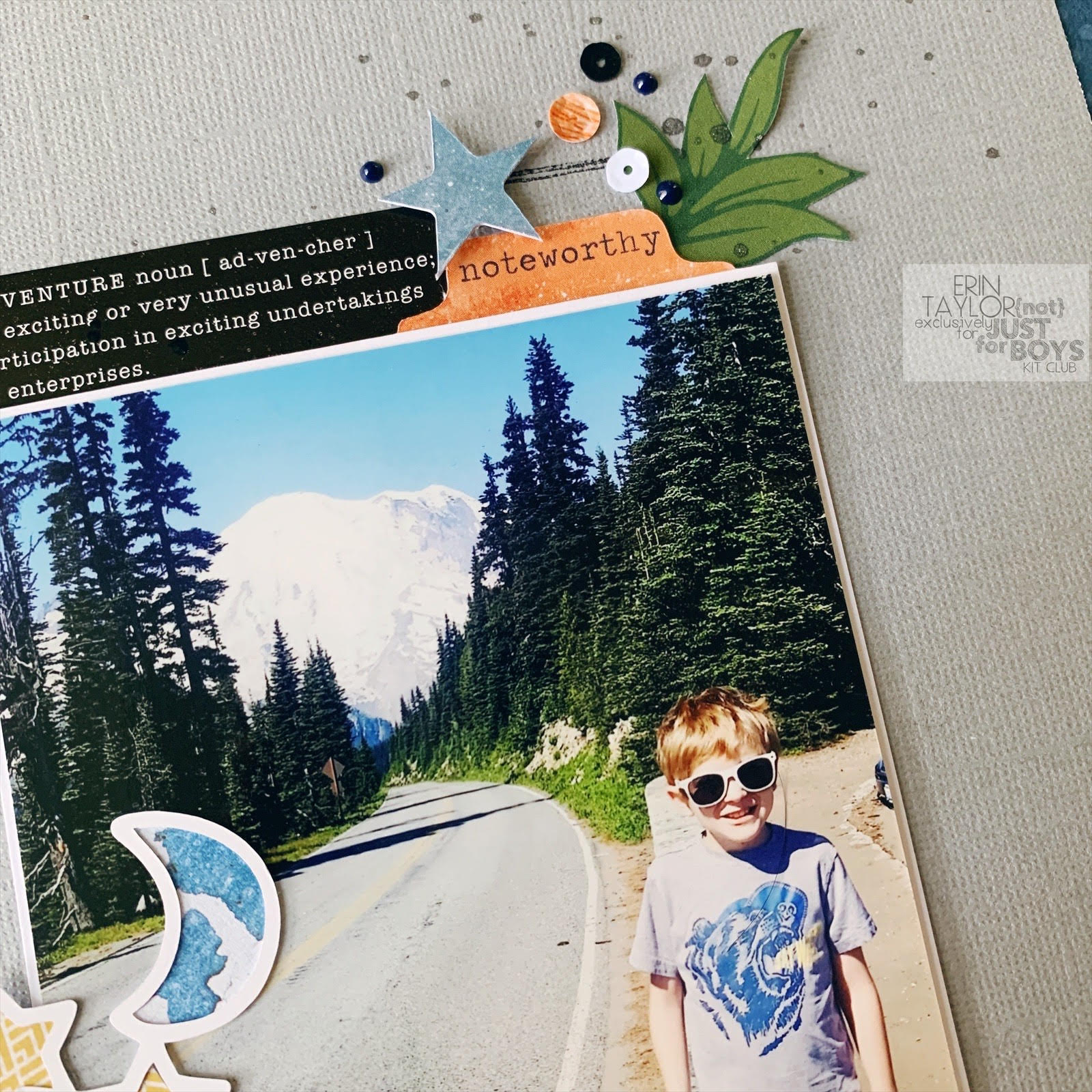 {Awesome Mountain View} Layout Using the "Courageous" Premium Kit