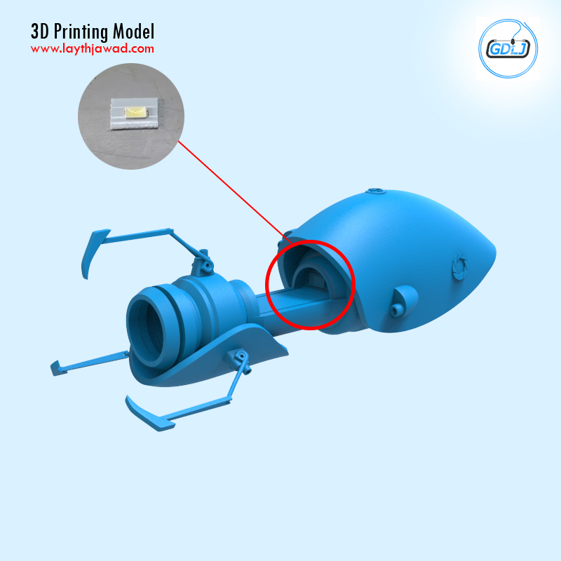 Portal Gun 3D Printing Model | Layth Jawad