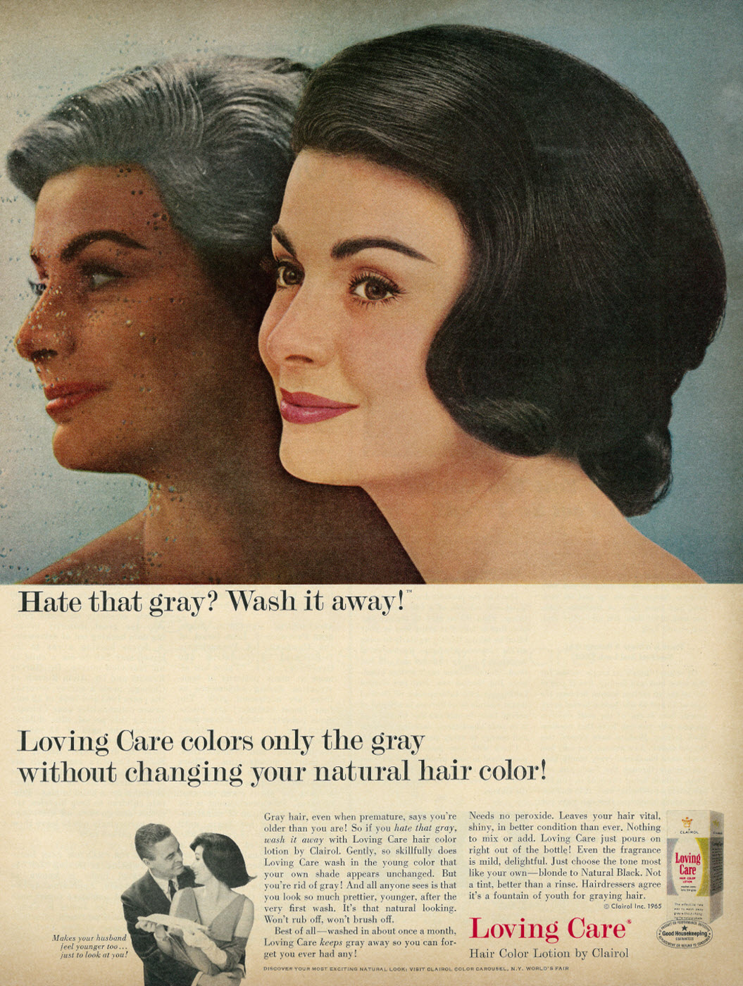 "Hate That Gray? Wash It Away!..." – These 1960s Ads For Hair Color ...