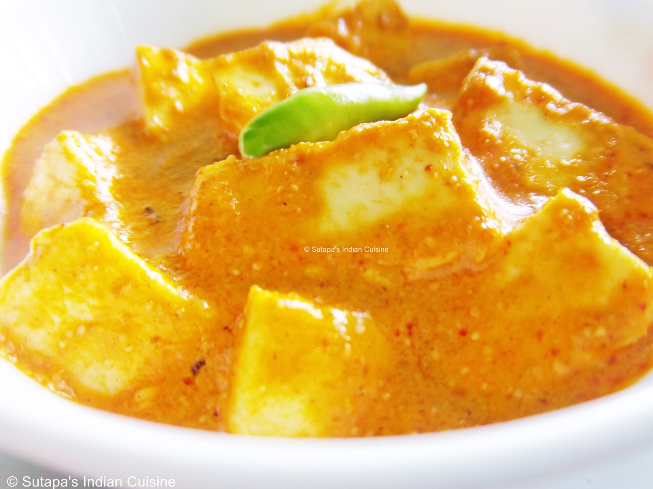 Paneer Posto/ Indian Cottage Cheese cooked In Poppy Paste Curry