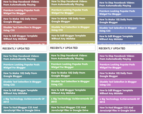 Simple Stylish Recent Posts Widget For Blogger Smartpik4