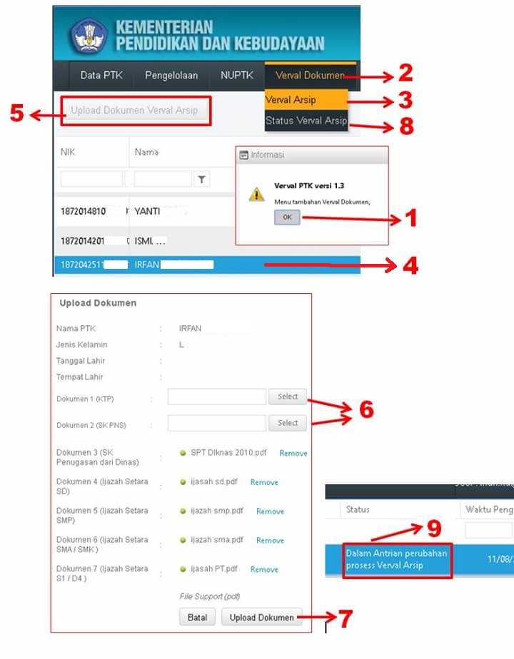 Cara Verval Dokumen Guru Pada VervalPTK Kemdikbud | Diki999