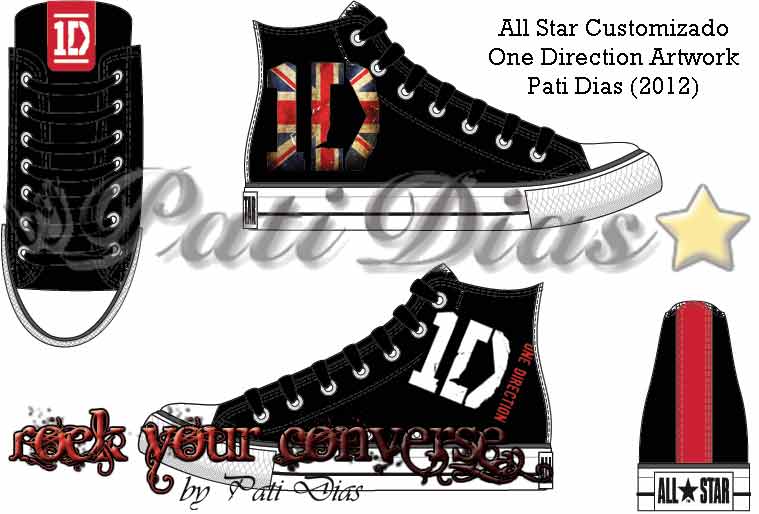 Converse All Star Customizado - Rock Your Converse!: One Direction - 1D