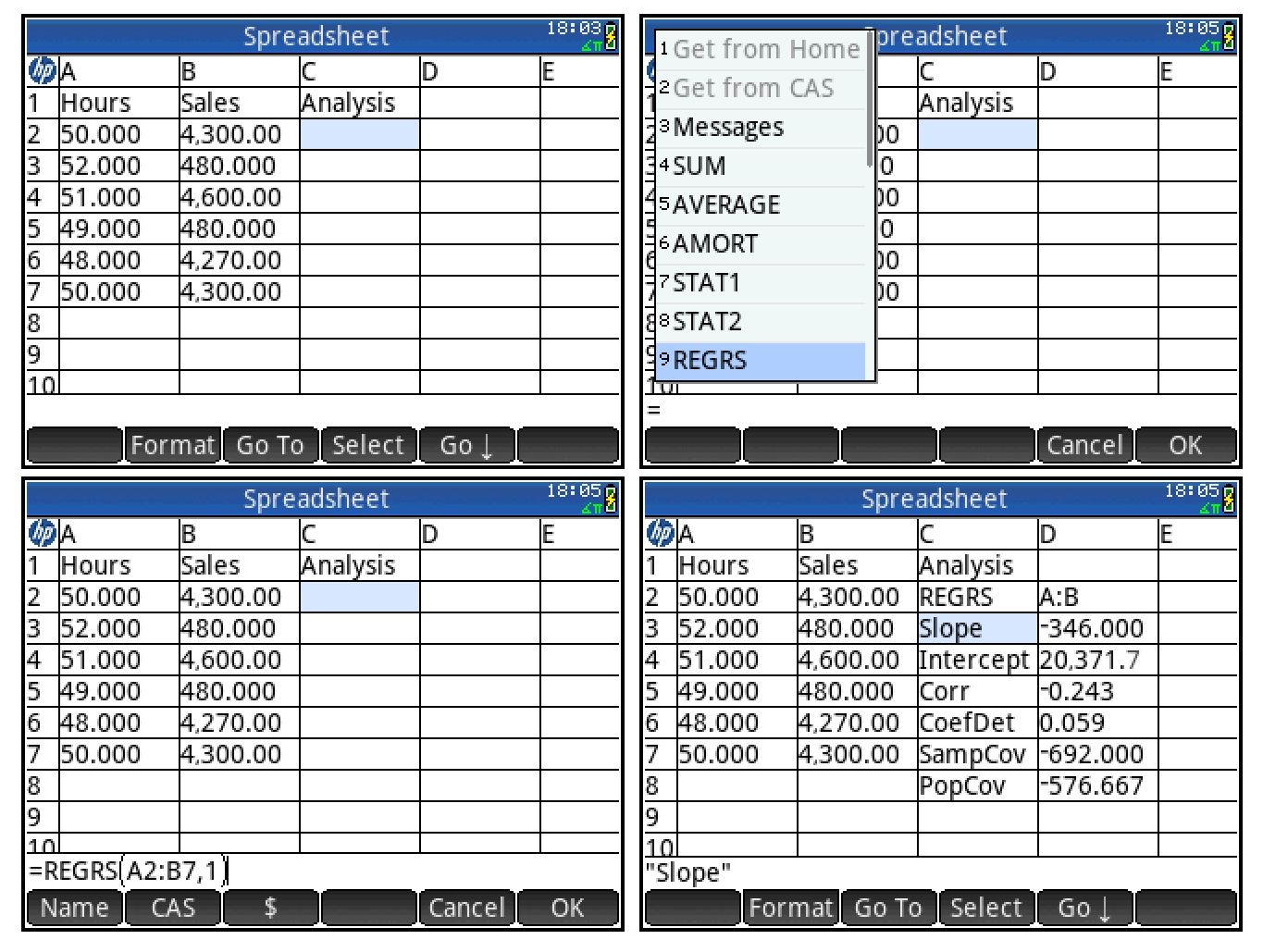 Eddie's Math and Calculator Blog: HP Prime Spreadsheet App Tutorial 8 ...