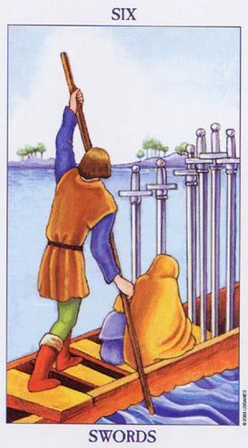 Oráculos Europeos: Tarot de Rider Waite: Seis de Espadas
