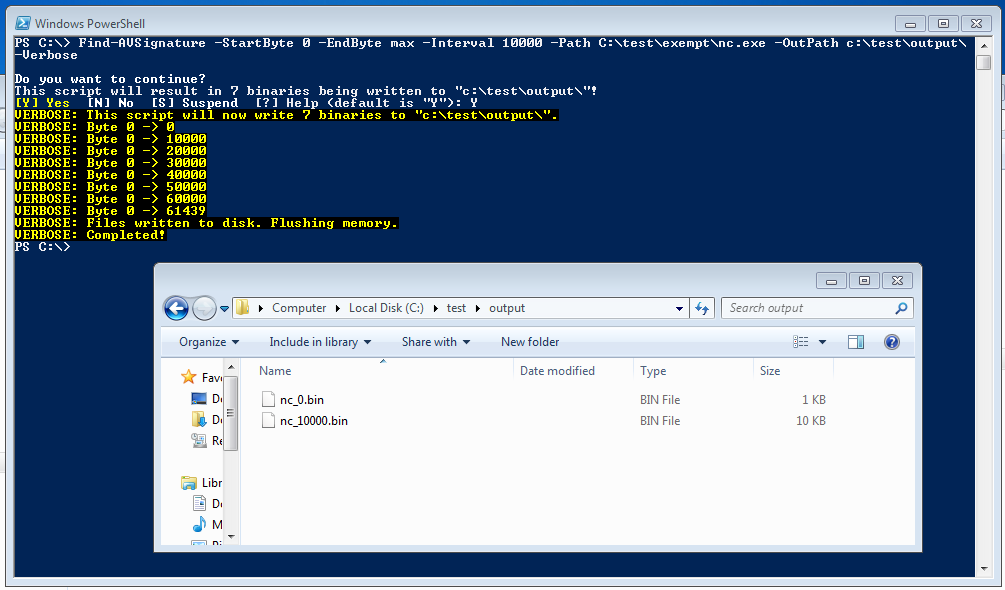 obscuresec: Finding Simple AV Signatures with PowerShell