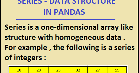 data-w-dash: SERIES - DATA STRUCTURES IN PANDAS
