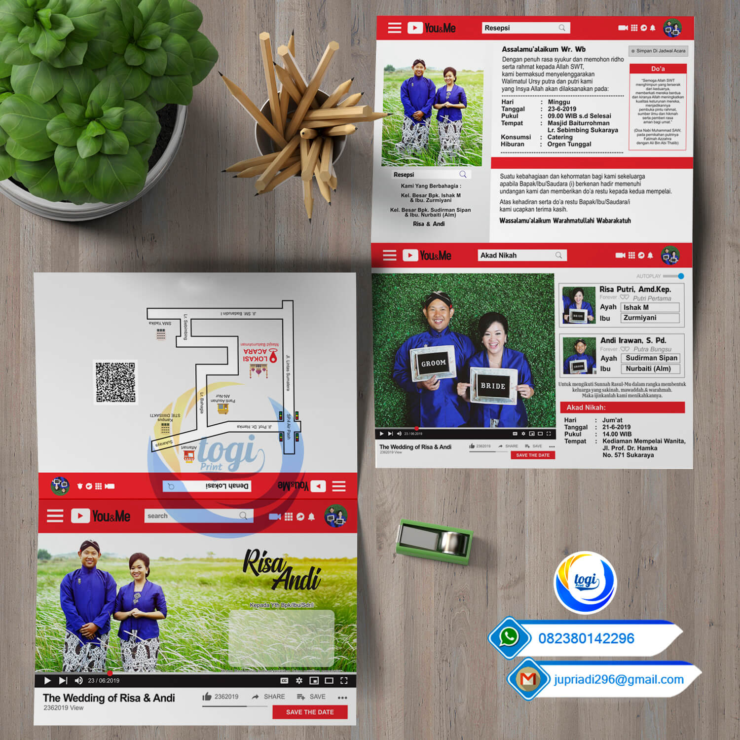 100 Download Template Desain Undangan Pernikahan Custome Elegan Cdr ...