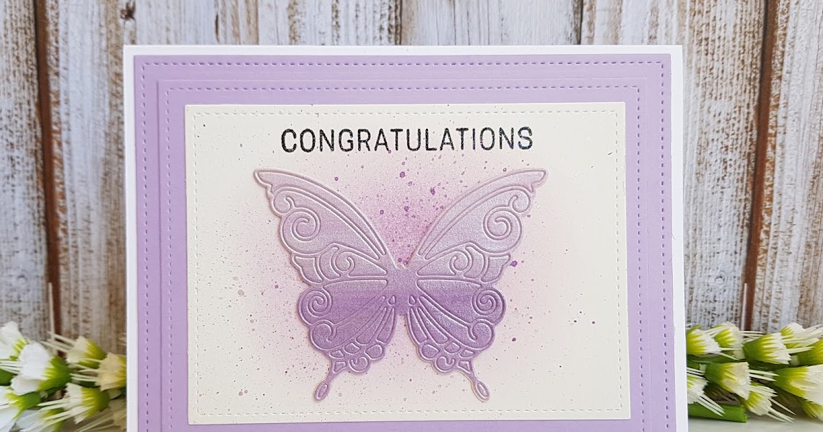 Knipoog Creations: Congratulations card (butterfly)
