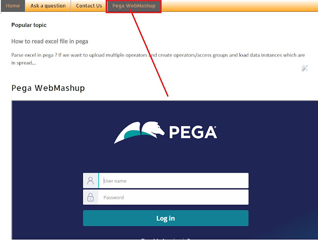 Pega Web Mashup | Pega Help | Case Management | Integration | Data Pages