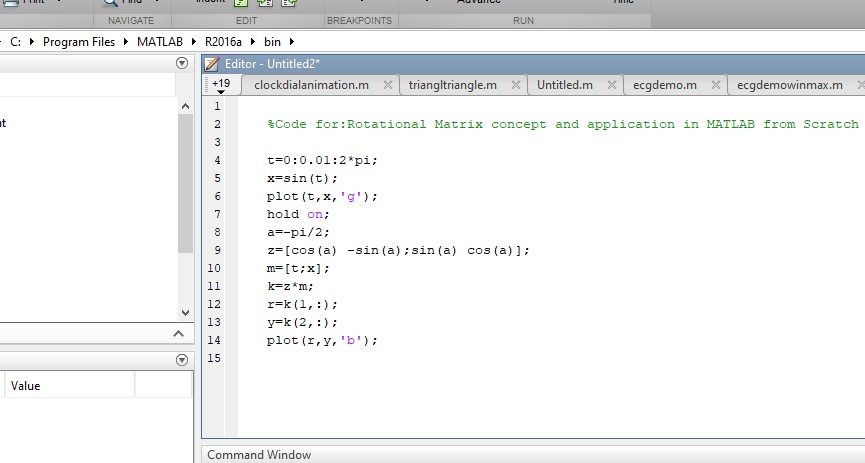 Rotational Matrix concept and application in MATLAB from Scratch ...