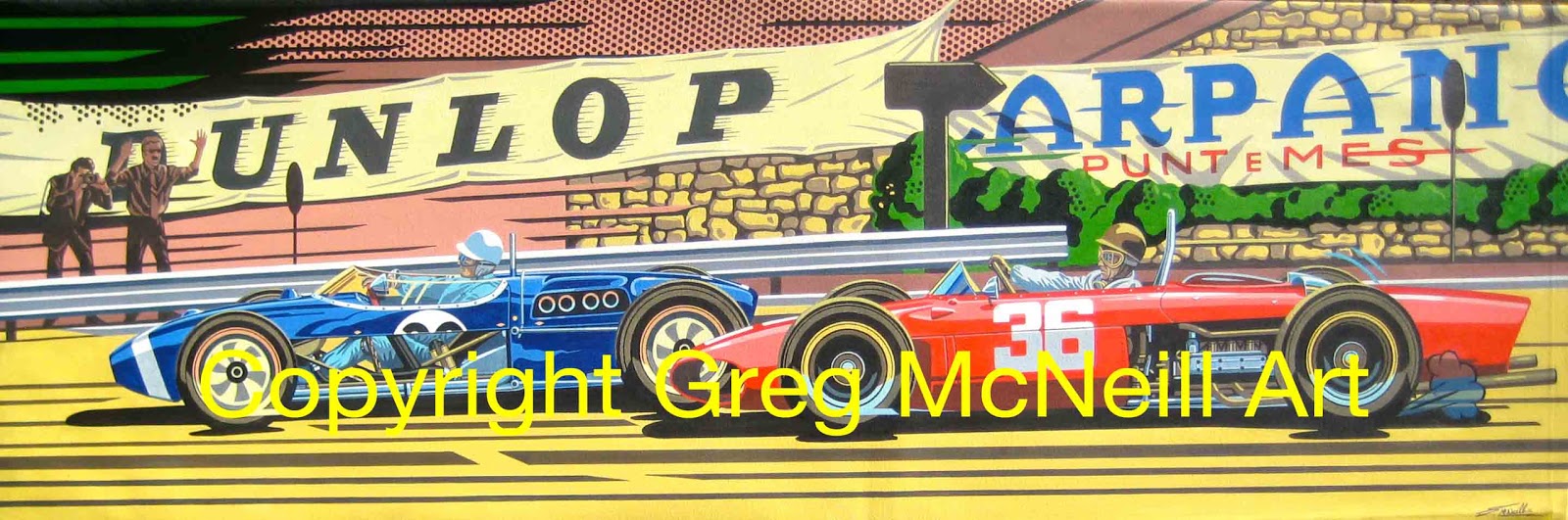 Greg McNeill Art: Original Painting - Monaco Pop - Stirling Moss, Lotus ...