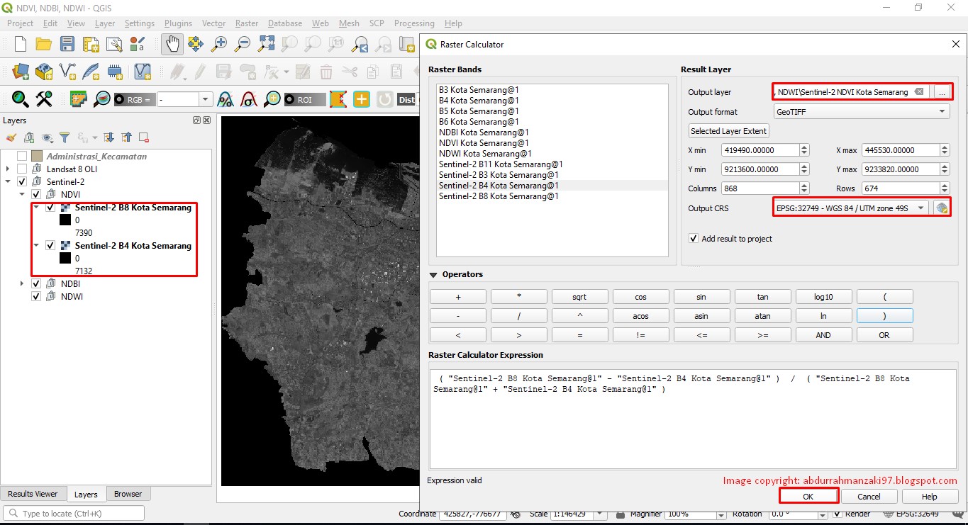 Tutor QGIS | Analisis NDVI, NDBI, dan NDWI dengan Citra Landsat 8 OLI ...
