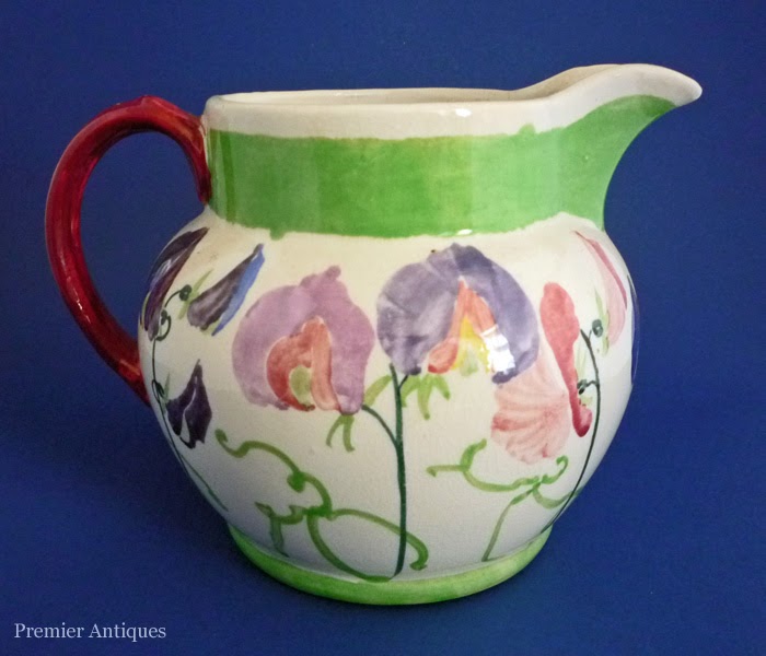 Premier Antiques: Bough Pottery Hand Painted 'Sweet Pea' Jug by Richard ...