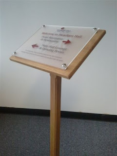 The Green I Signs Blog: Oak Hotel Reception welcome sign supplied ...